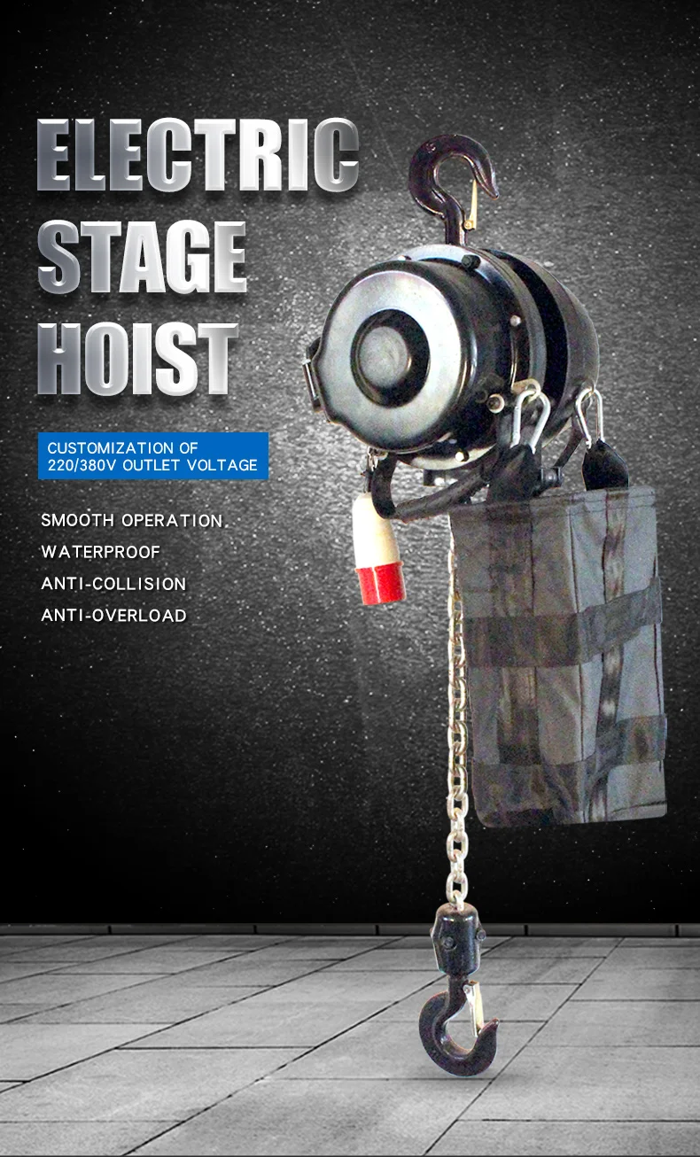 1 Ton 2 Ton Truss Hang Upside down Electric Stage Hoist