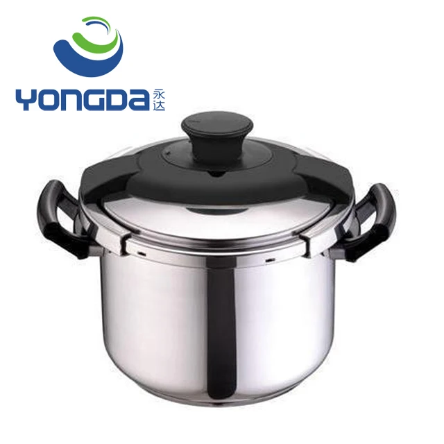 Dual-Clamp 304 SS Stainless Steel Pressure Cooker Rotates to Open and ...