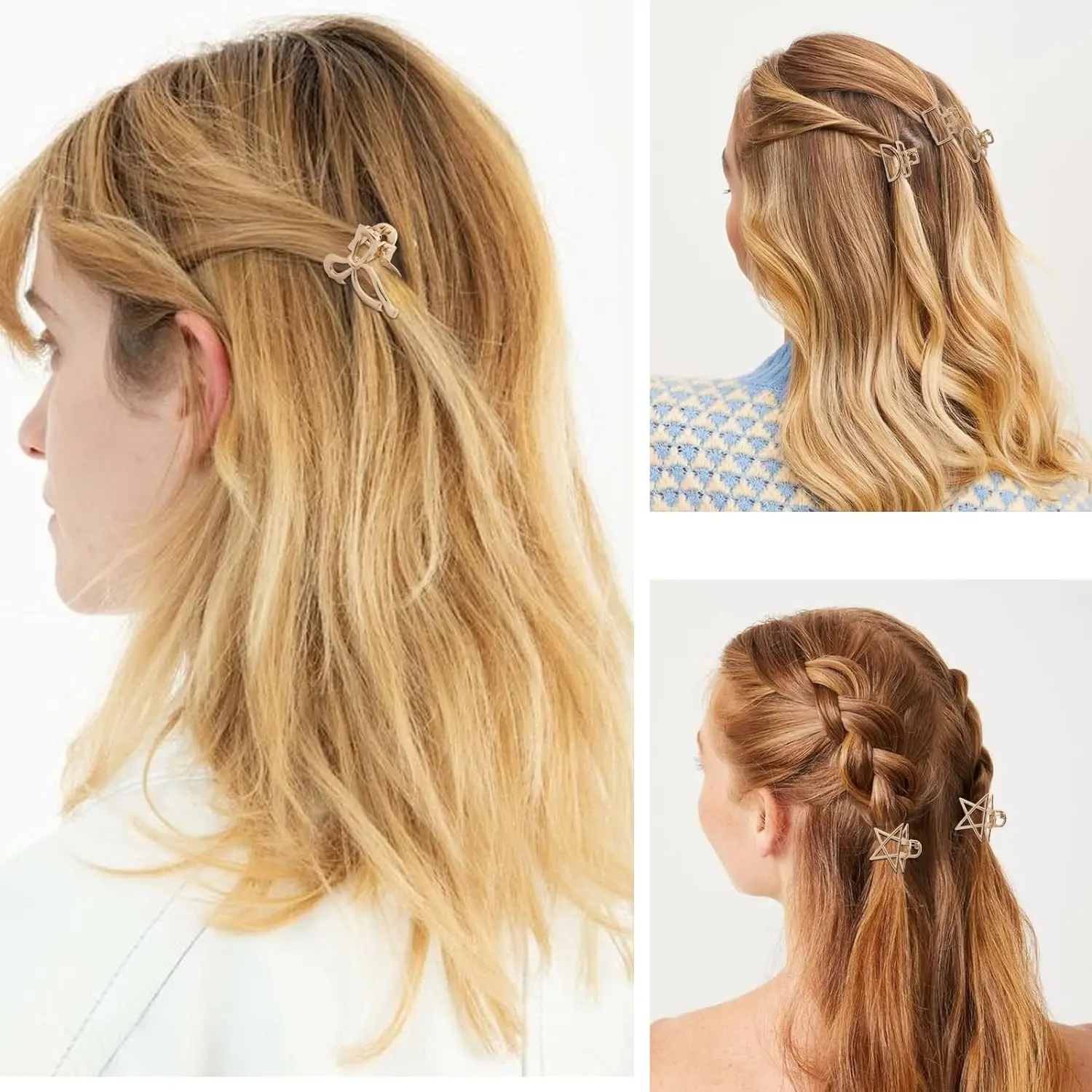 Small Hair Claw Stylish Alloy Hair Accessory For Secure Ponytails And ...