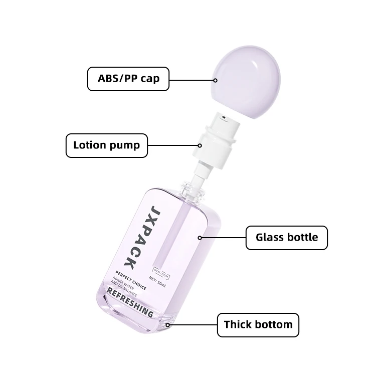 Flat Rectangle Clear Matte Frosted White Cosmetic Packaging