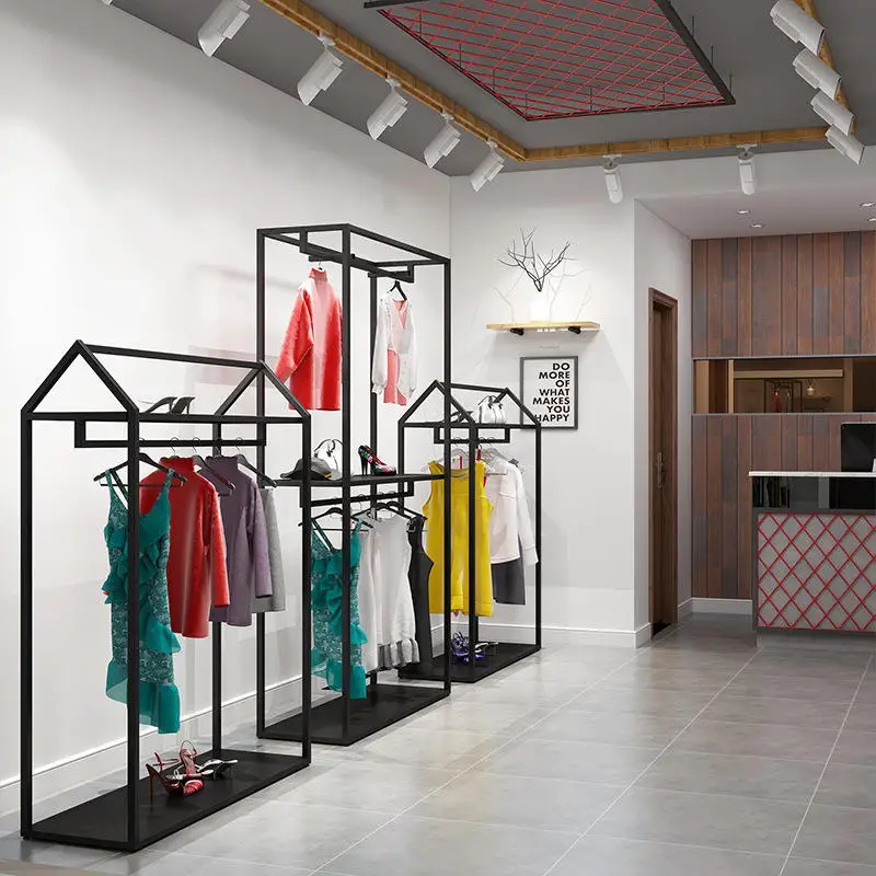 Kainice Clothing Store Counter Design Stainless Steel Veneered Mdf ...