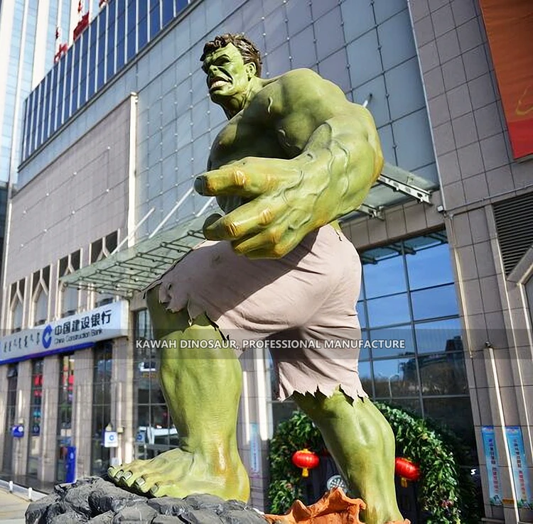 Customized Fiberglass Hulk Statue Outdoor Cartoon Character For Park ...