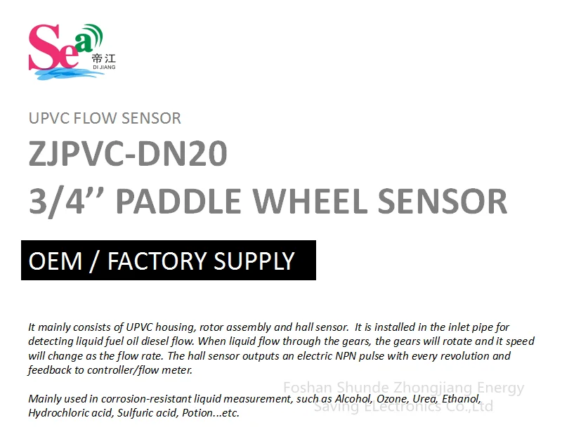 PVC Flow Sensor - Accurate Measurement for Ozone Systems