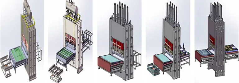 Semi-automatic melamine surface mdf short cycle woodworking hot press ...