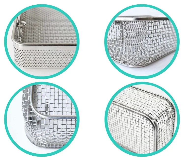 Stainless Steel Storage Woven Mesh Basket for Hospital Disinfection