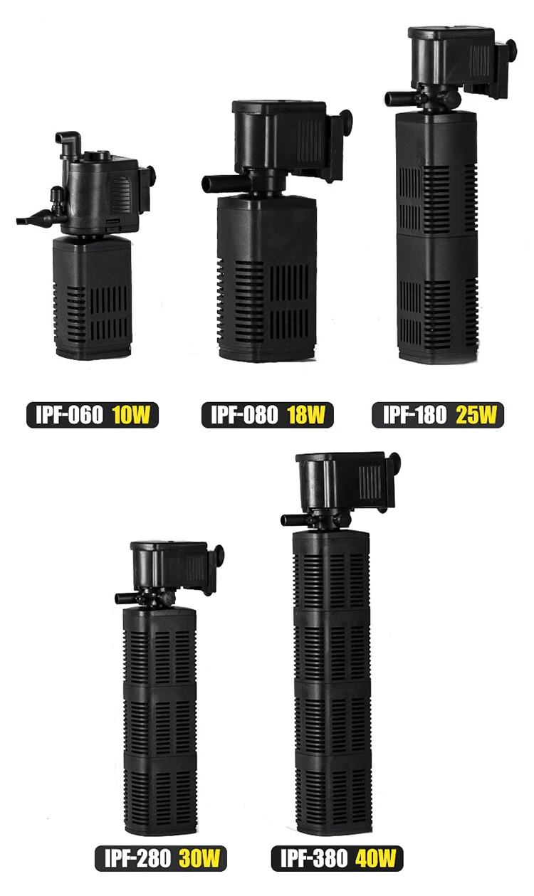 Aquarium Fish Tank Accessories 3 In 1 Internal Filter For Fish Tank Super Silent Bio Sponge ...