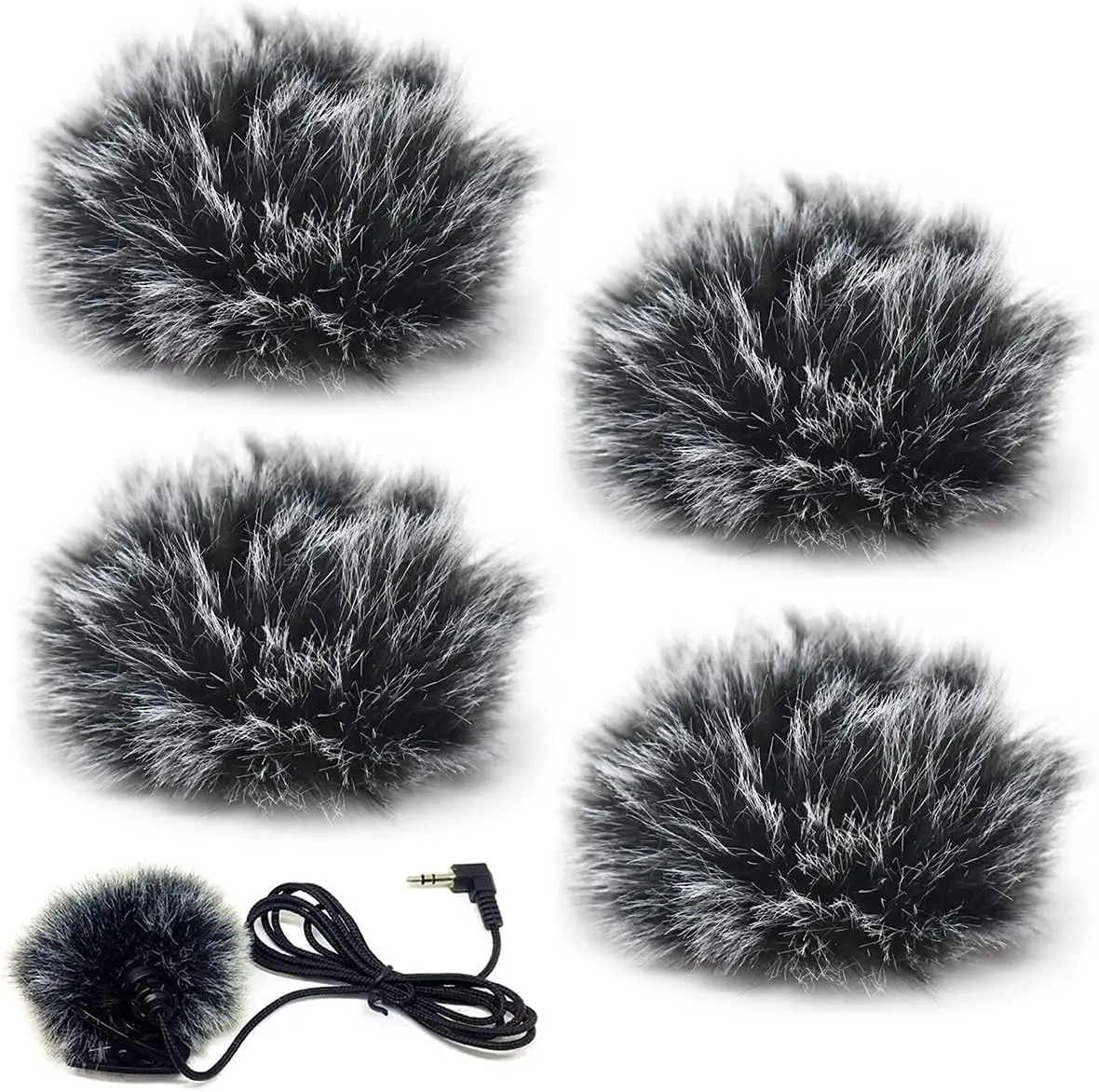 Furry Rabbit Windscreen For Lavalier Microphone And Wireless Headsets ...