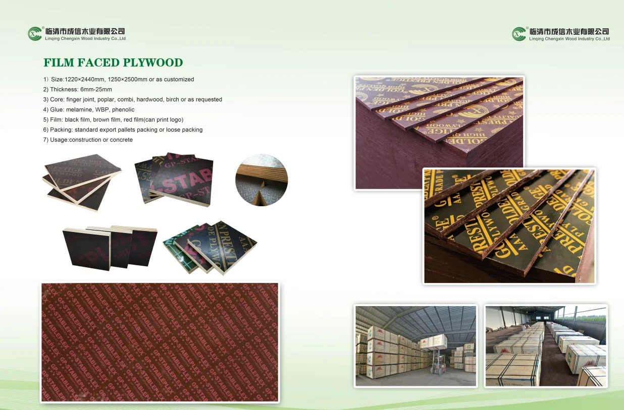 Phenolic Board Laminated Plywood Film Faced Plywood For Construction ...