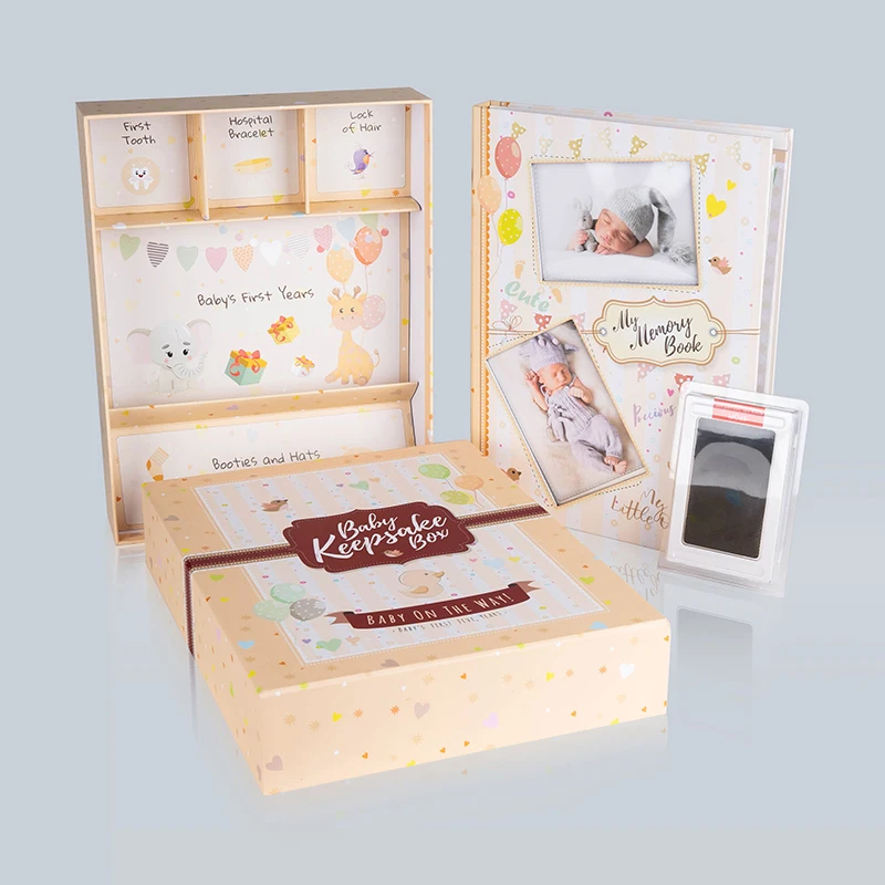 Wholesale Gift Packaging Set Milstone Card Footprint Five Year Baby ...