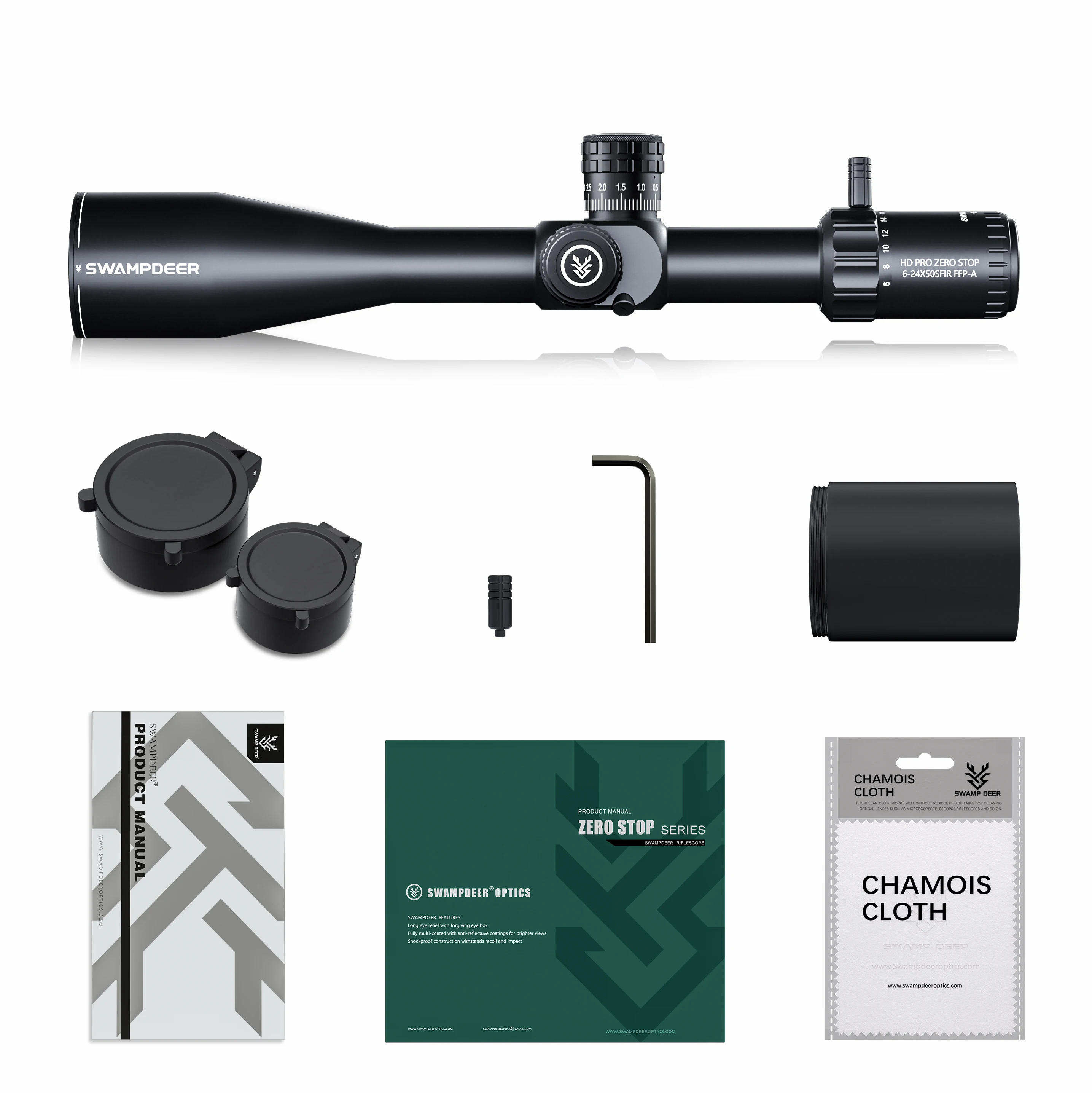Swampdeer Hd Pro Zero Stop 6-24x50 Sfir Ffp New Hunting Scopes ...