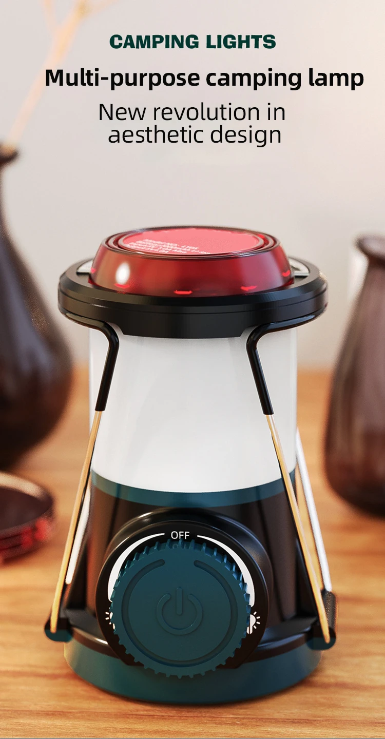 New Led Camping Lanterns Multiple Functions Portable Mini Rechargeable ...