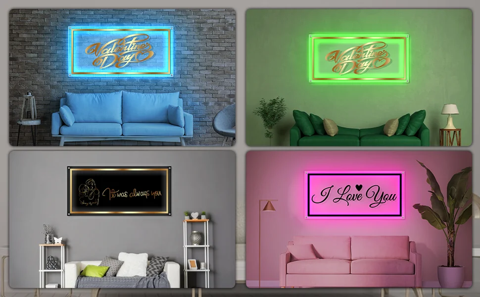 Custom Backlit Sign Acrylic Beauty Salon LED Company Logo Light ...