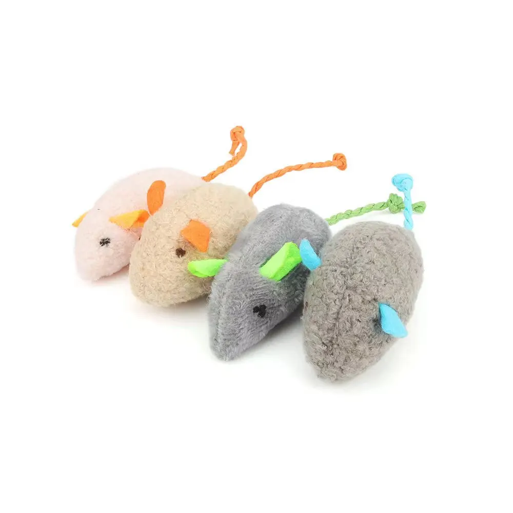 Kitten Furry Mice Toy Funny Pet Toys Furry Ball For Cat Rat Catnip Cat ...