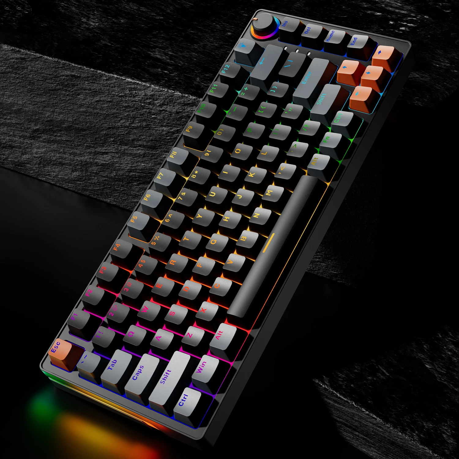 Sama Newest Design Gasket Mechanical Keyboard 83 Keys Hot-swappable Rgb ...