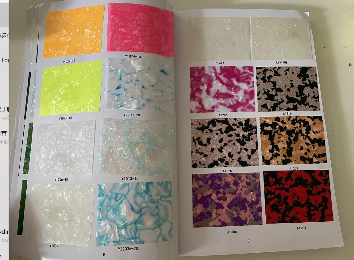 Artificial Celluloid Pvc Sheet Mother of Pearl Shell for Art Craft ...