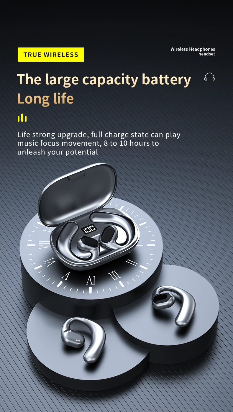 Tws Gt01 Wireless Earphones Bt5.3 Headphones Led Display Touch Game ...