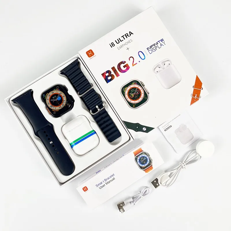 Montre Connecte I8 Ultra Smart Watch 2023 High Quality Ultra Big 2.0 ...