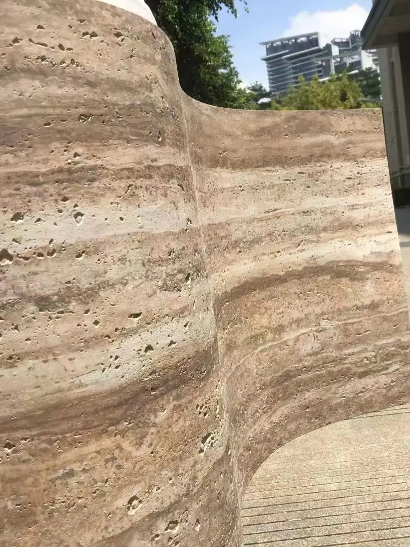 Travertine Wall Cladding Big Dimension Travertine Sheet Exterior Wall ...