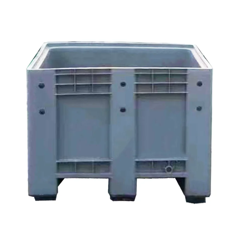 Large Plastic Pallet Container 760 Stackable Solid Box Pallet Box ...