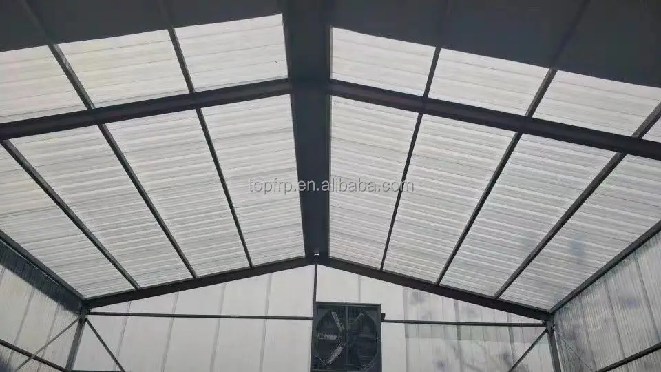 Transparent FRP Fiberglass Skylight Roof Corrugated Panel - Durable ...