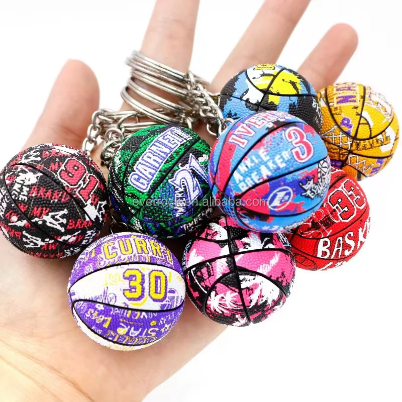 Wholesale Soft PVC Basketball Keychain - NBA Player Jersey