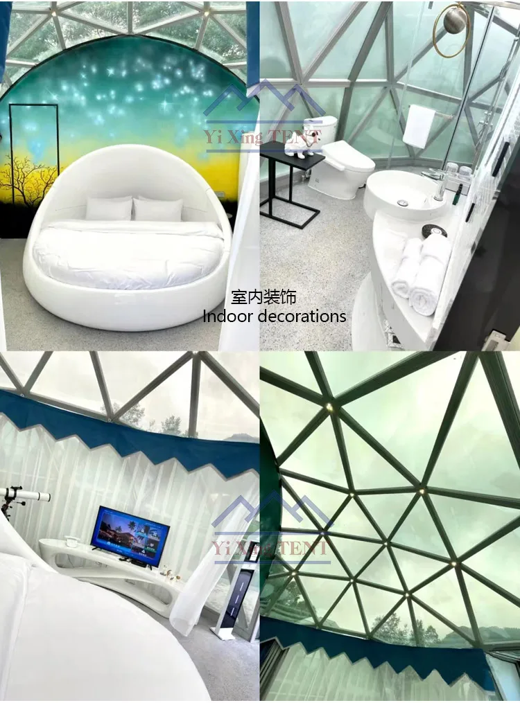 Triangular Glass Curtain Wall Dome House Outdoor Vacation Camping ...