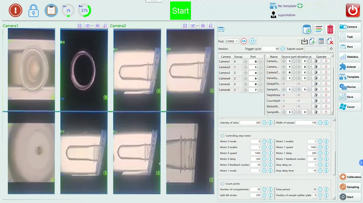 Preforms Inspection System High Detection Speed 40000 Preforms Per Hour ...