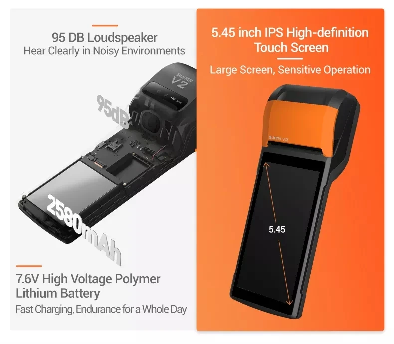 Sunmi V2 V2s V2 Pro E-boleta Android Pos Device Handheld Pos Lottery Machine Bus Card Payment ...