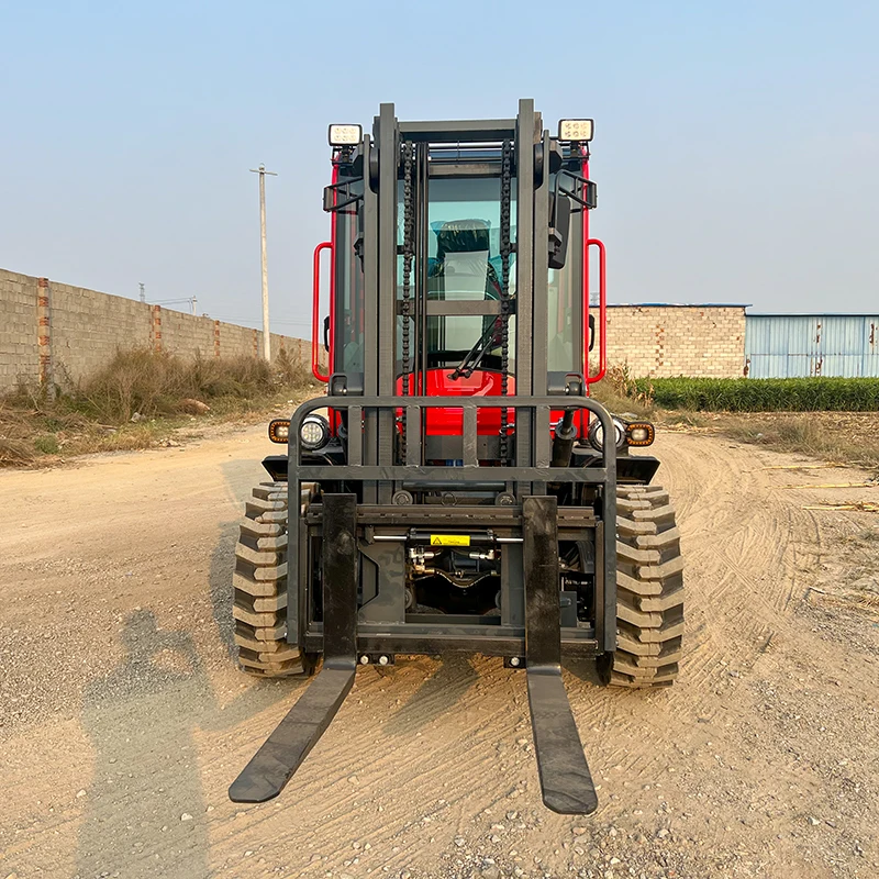 Tder Ce Iso Off Road Forklift 3m Lift Height 4wd 4x4 3.5ton 4wd Diesel All Rough Terrain ...