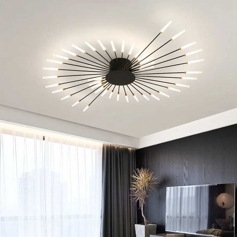 Modern Interior Lighting Acrylic Creative Firework Led Ceiling Light ...