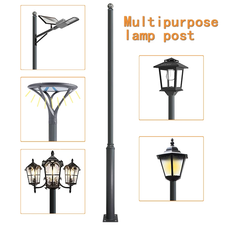 Street Light Poles Combination Lamp Post 3-6m Outdoor Solar Light Pole ...