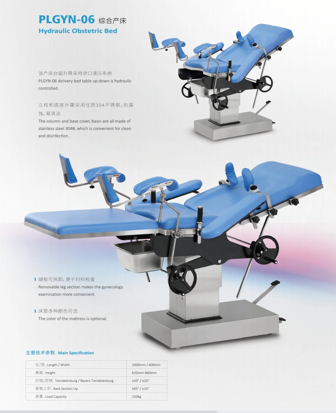 Multi-purpose Operating Table Medical Obstetric Bed Gynecological ...