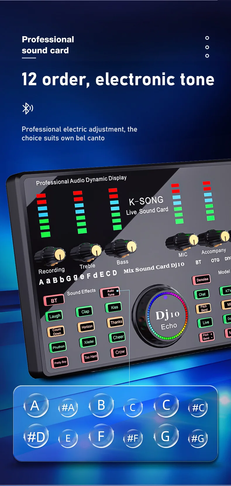 Professional Condenser Microphone Audio Sound Cards Sets