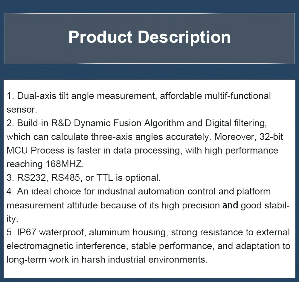 WitMotion SINDT-RS232 Digital Inclinometer + Inertial Measurement ...