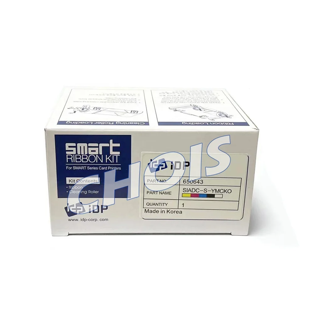 Smart 650643 YMCKO Ribbon - 250 Prints for Card Printers