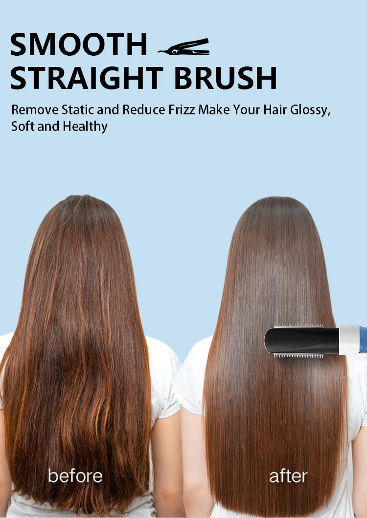 3-in-1 Automatic Hot Air Comb Hair Wand Curly Straight Dual Purpose ...