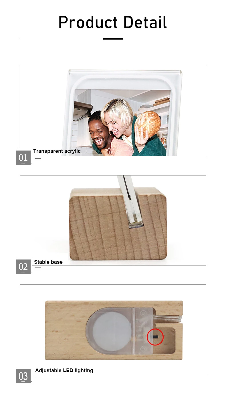 Instax Mini Photo Frame - Stylish LED Acrylic Display