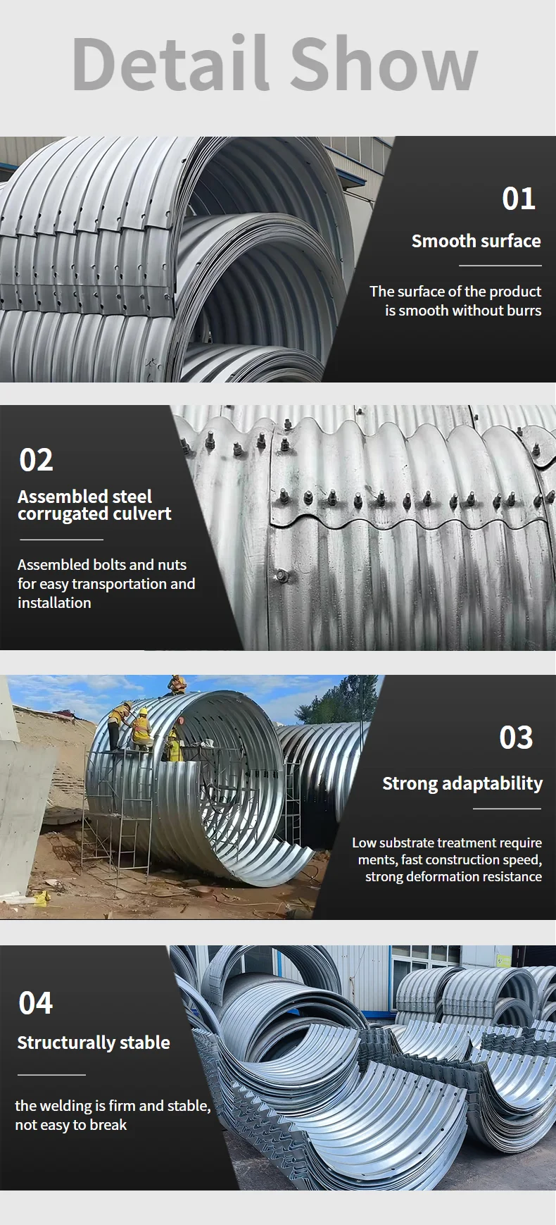 Corrugated Galvanized Steel Culvert Pipes - Durable Solutions