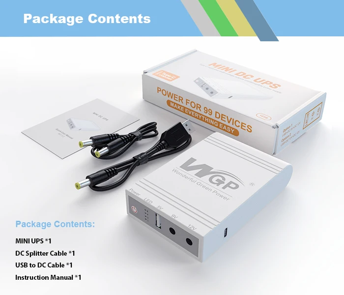 WGP Mini UPS - Reliable Power for Wifi Routers