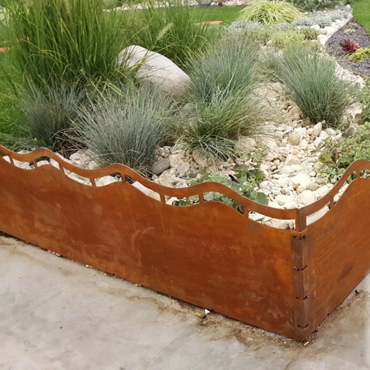 Corten Steele Garden Round Edging Corten Steel Garden Lawn Edge Metal ...