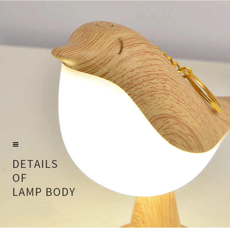 3 Colors Bedside Lamp - Creative Touch Wooden Bird Night Lights