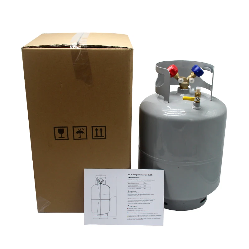 Refrigerant Recovery Tank for R22, R410A, R32 & R134A - 30lbs Capacity ...