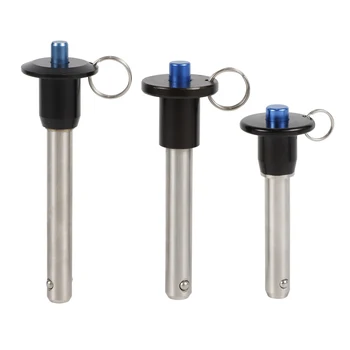 Pin Shaft Loaded Plunger Push Button Handle Spring Loaded Ball Locking ...