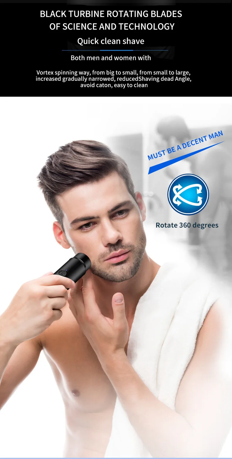 Mini Portable Electric Shaver Multifunctional Strong Powder Usb ...
