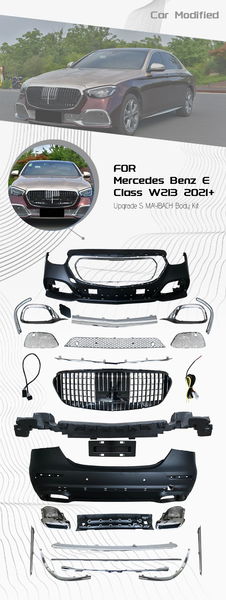 Leishuo Auto Parts Bodykit Body Kit Including Grille Front Lip For ...
