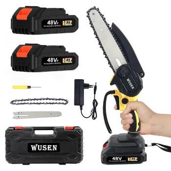6inch 21v Portable Handheld Electric Tree Wood Cutting Cordless Chain ...