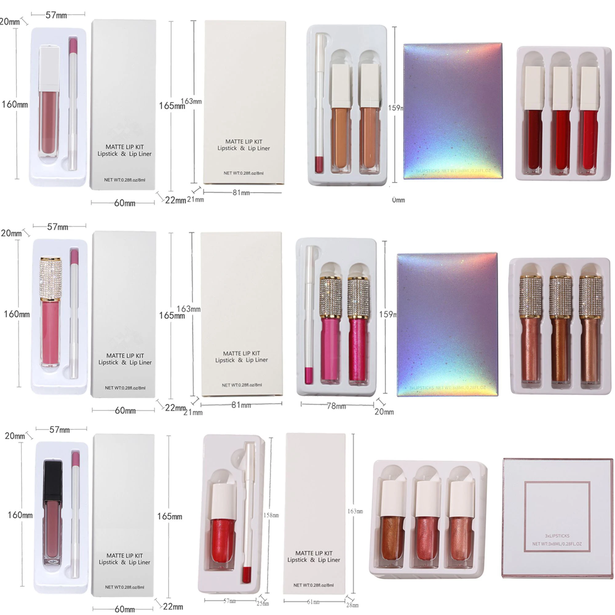 Custom Wholesale Lipstick Private Label Matte Lipstick Set Waterproof ...