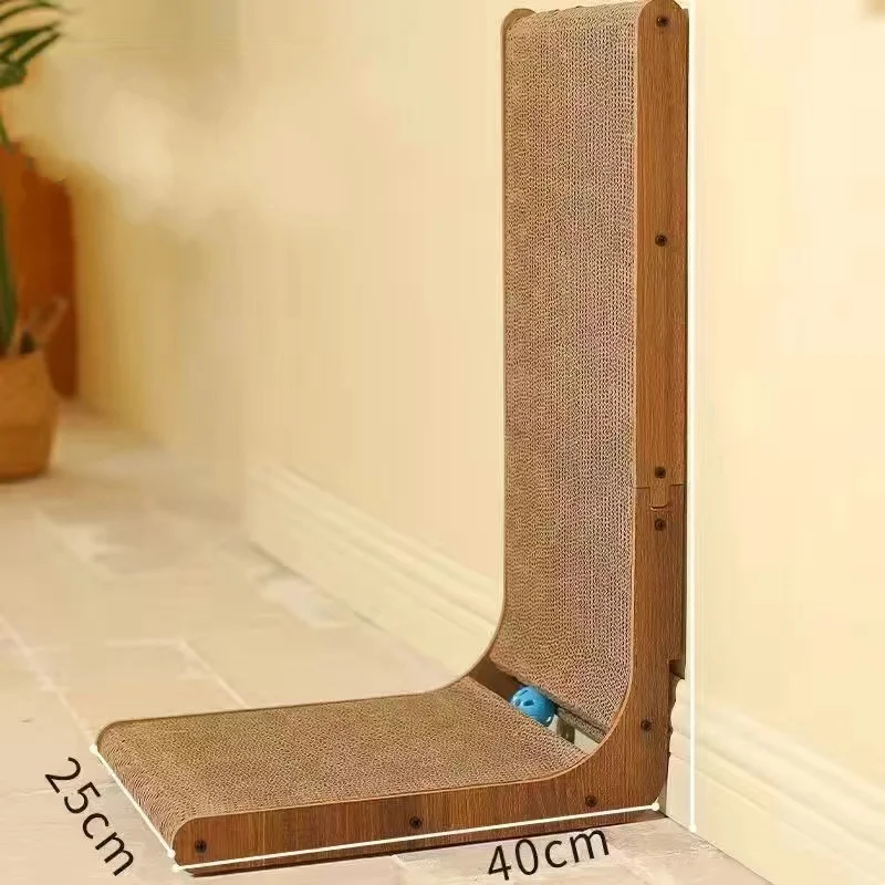 High-Density L-Shape Cat Scratching Boards Corrugated Paper Pads with ...