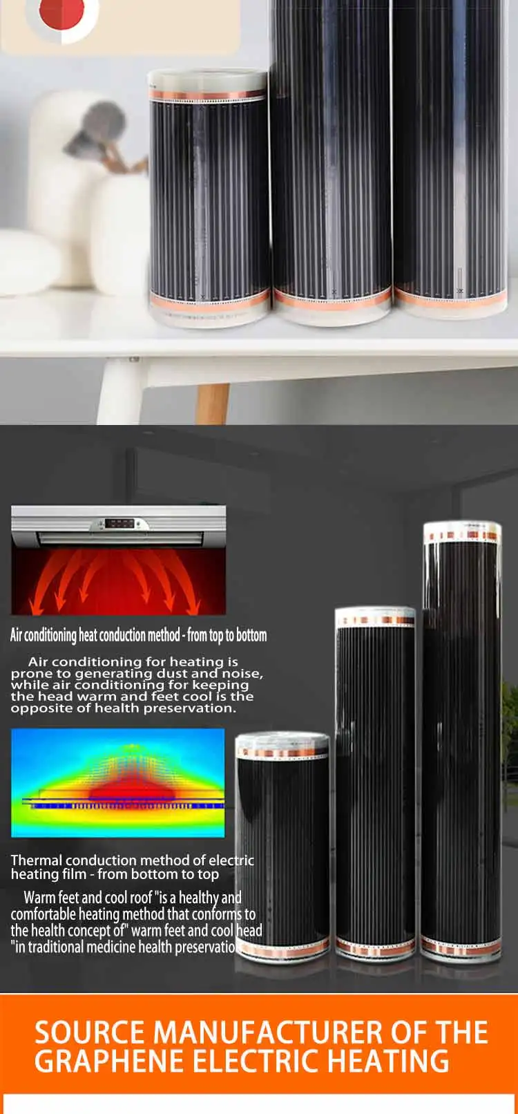 PTC Graphene Electric Warm Floor - Efficient Heating Film