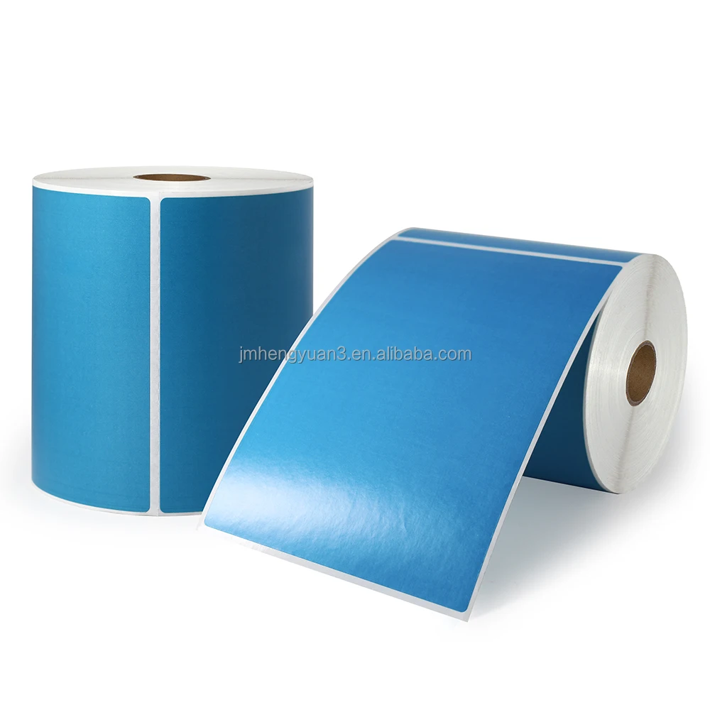 Custom Blue Color Printed Label Thermal Transfer Waybill Adhesive Label ...